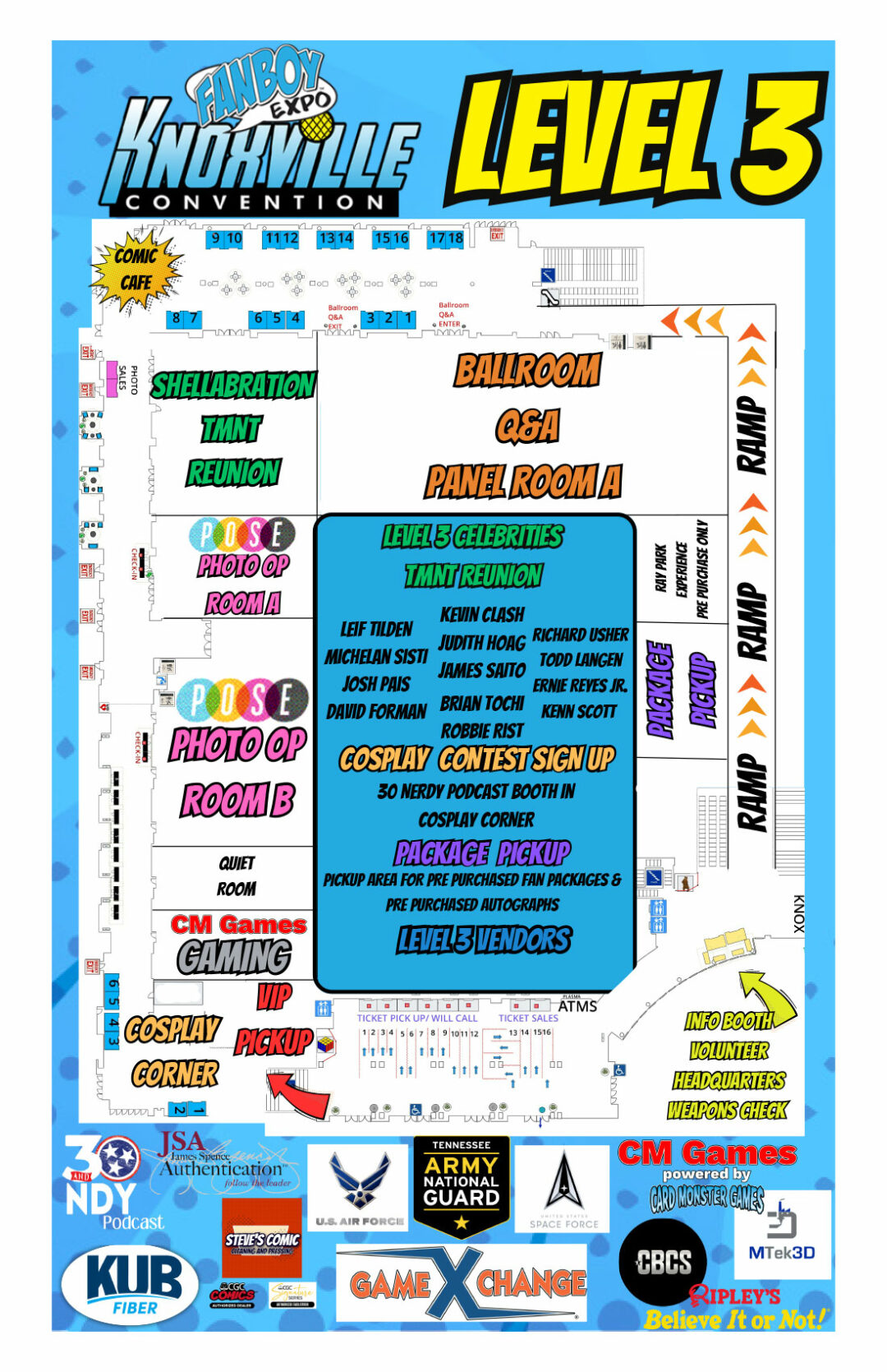 Fanboy Expo Knoxville Comic Con - Map - Fanboy Expo
